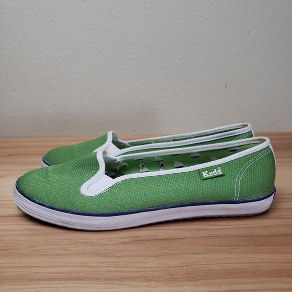 Keds | Shoes | Keds Womens Wf9932m Green Round Toe Casual Slip On Shoes ...